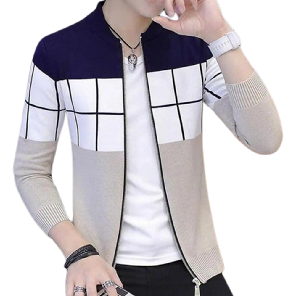 Cotton Jacket For Men - Multicolor - J-122