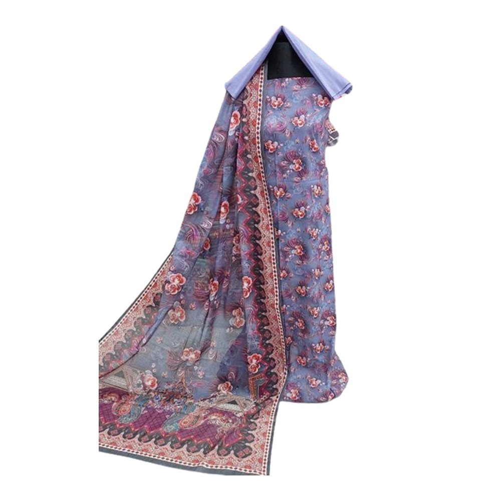 Unstiched Cotton Embroidery Salwar Kameez for Women - Multicolor - 3A-R7