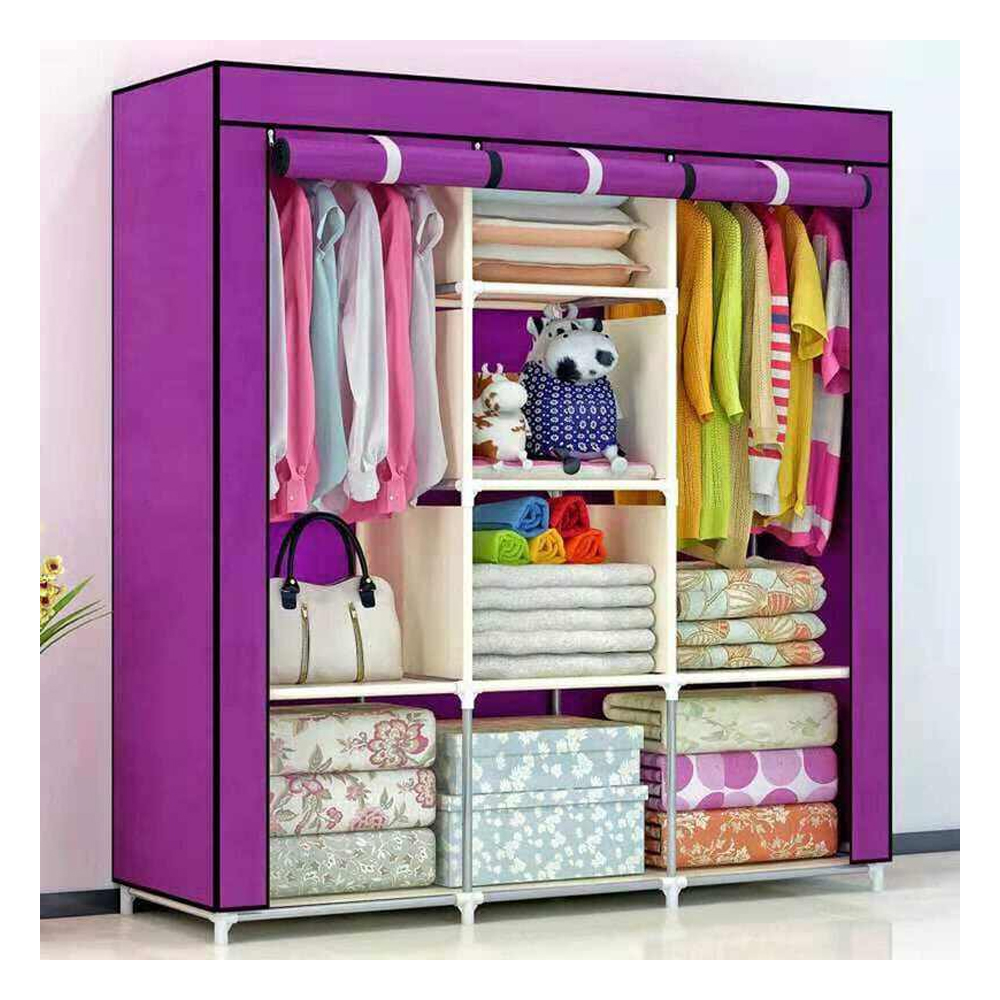 Fancy and Portable Fabric Collapsible Foldable Clothes Closet Wardrobe ...