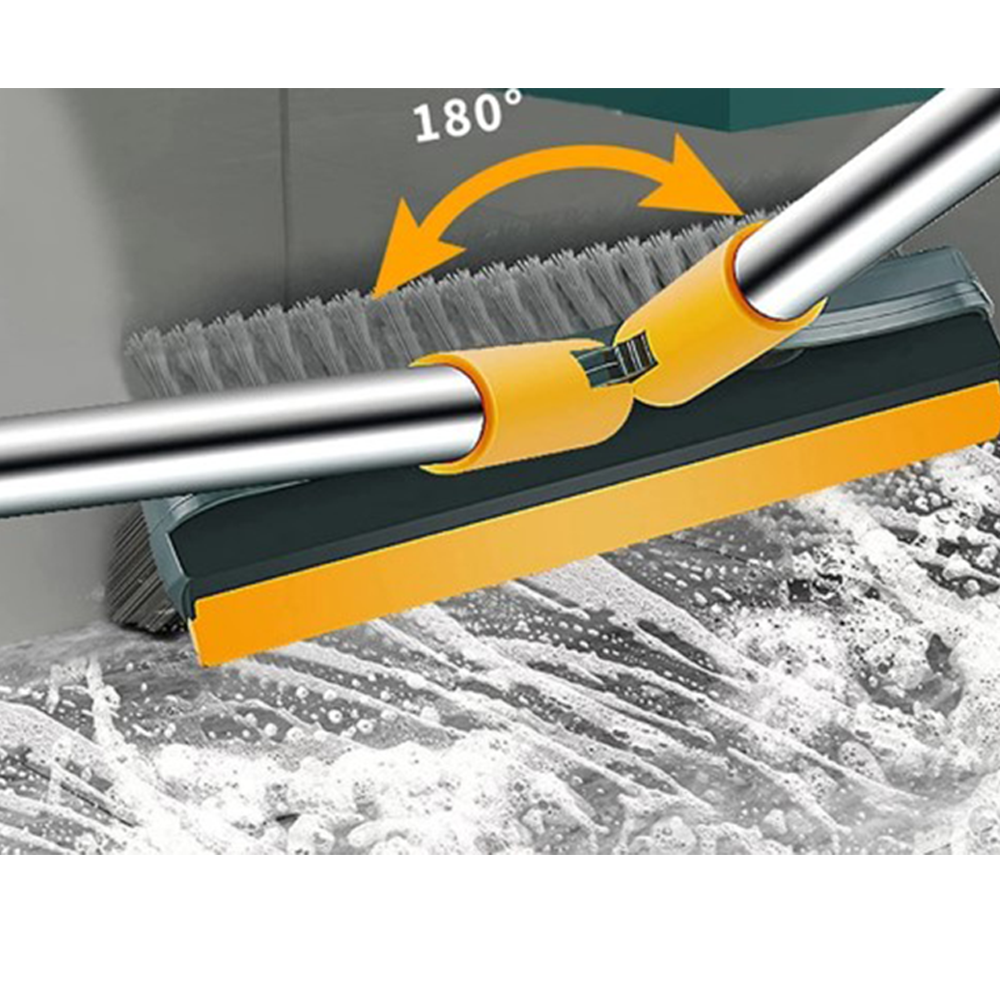 Cleaning Brush 3 In 1 Bathroom Tile Cleaning Brush With Wiper Long ...