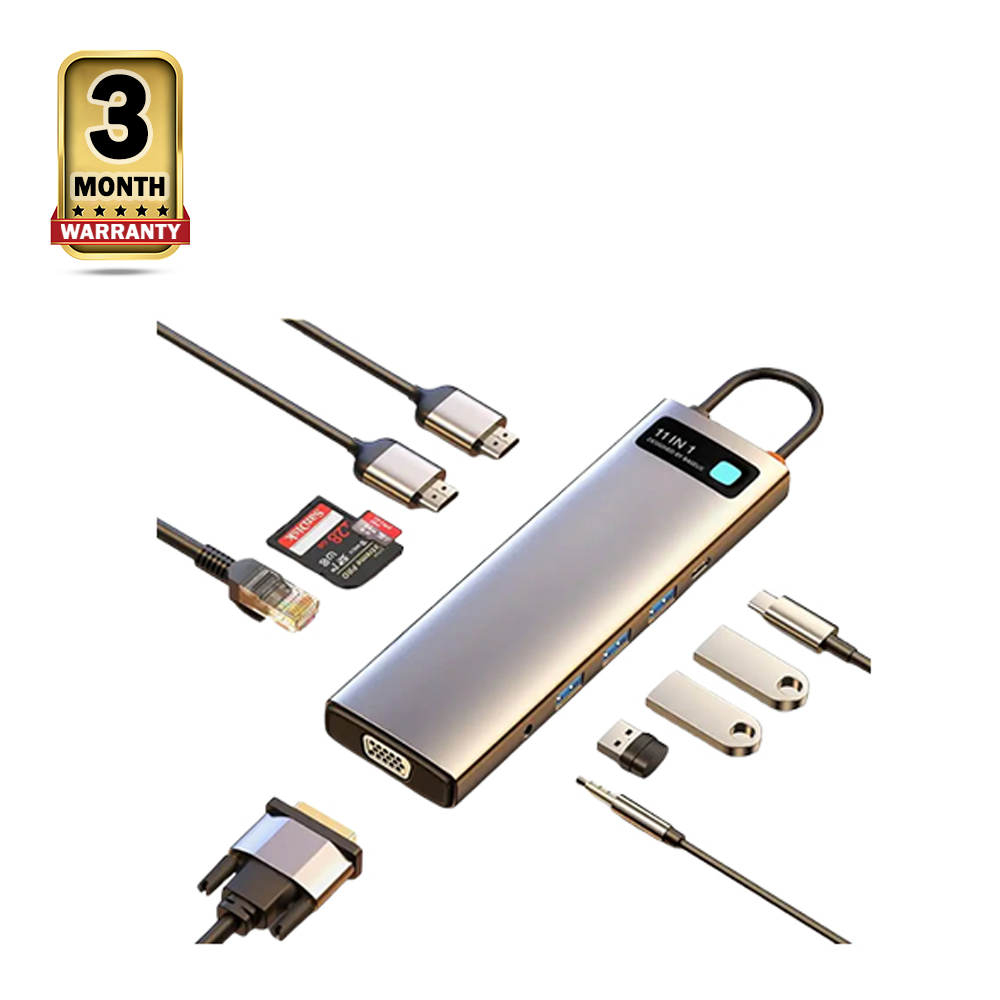 Baseus Metal Gleam Series 11-in-1 Type-C Multifunctional Hub Docking ...