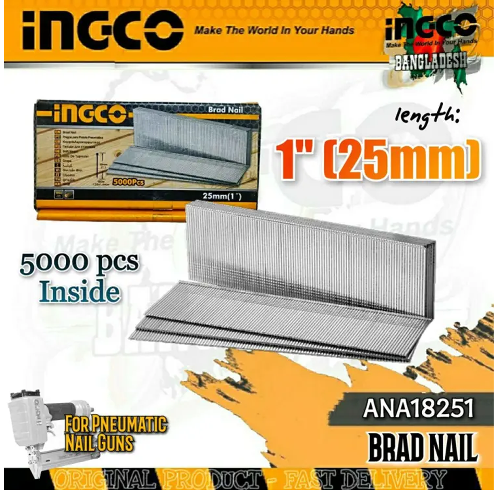 Ingco ANA18251 Air Nailer Pneumatic Brad Nail Ingco ANA18251 Air Nailer Pneumatic Brad Nail