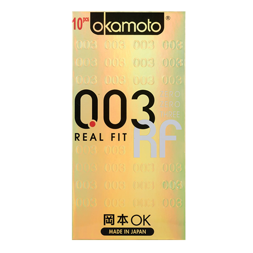 Okamoto 003 Real Fit Ultra Thinnest Premium Snug Fit Condom - 10Pcs