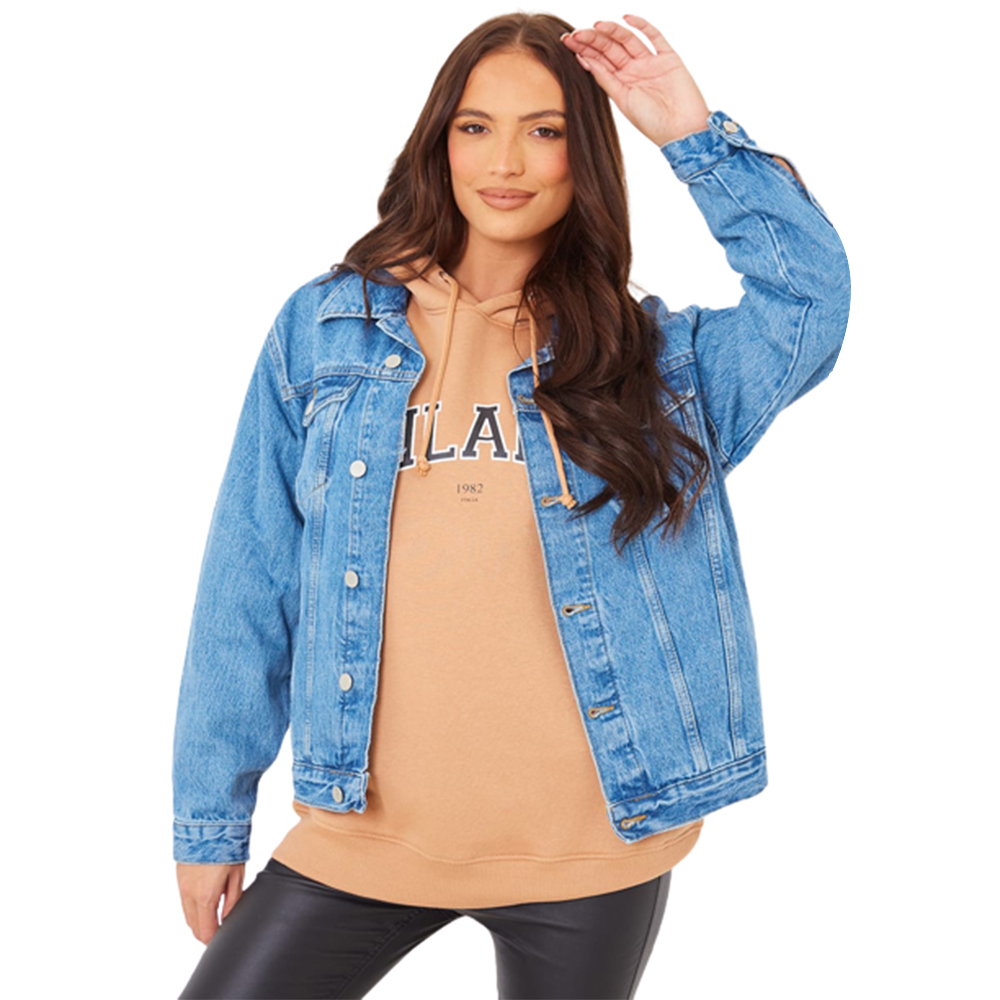Denim Winter Jacket For Women Blue Jl 28