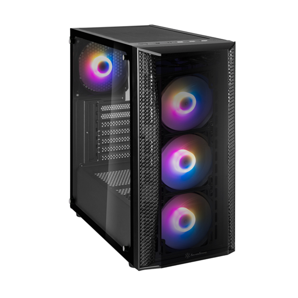 SST-FAB1B-PRO Gaming Case With 4 Pcs ARGB Rainbow Fan & Tempered glass ...