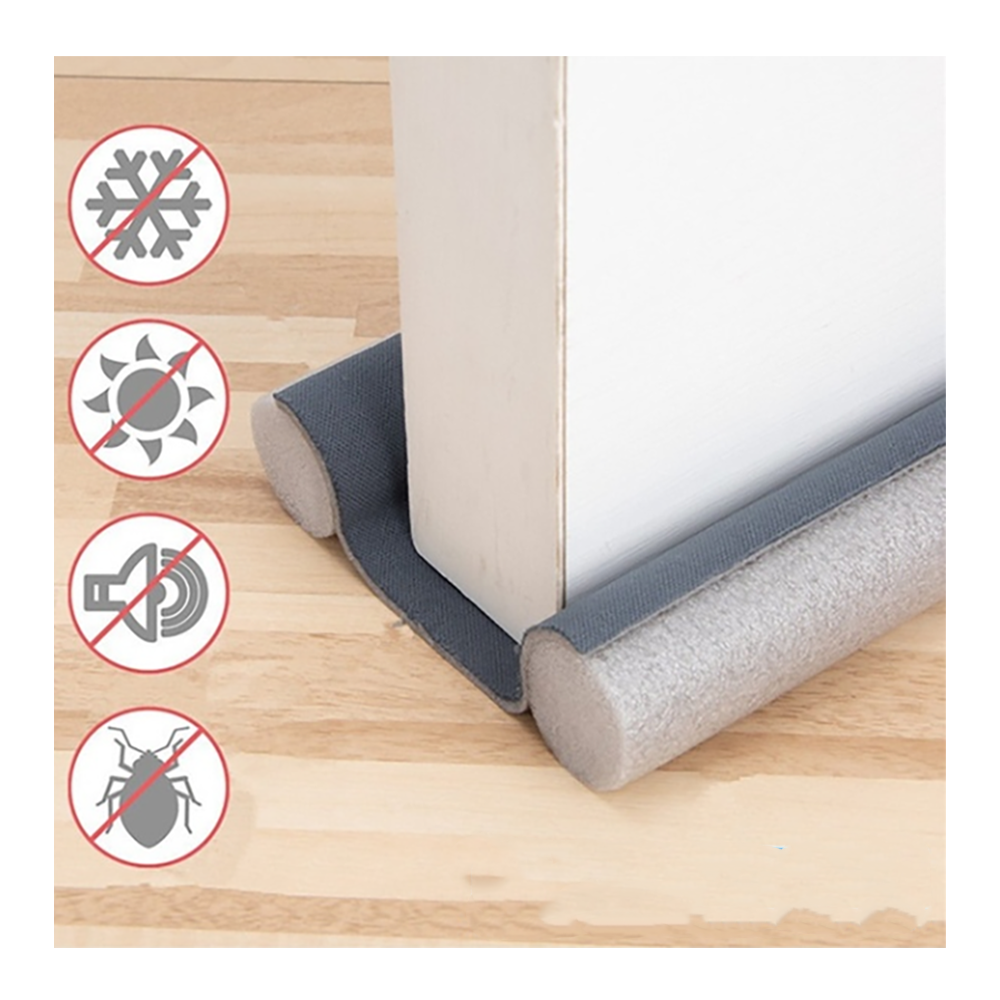 Flexible Door Bottom Sealing Strip Guard - Grey and Ash