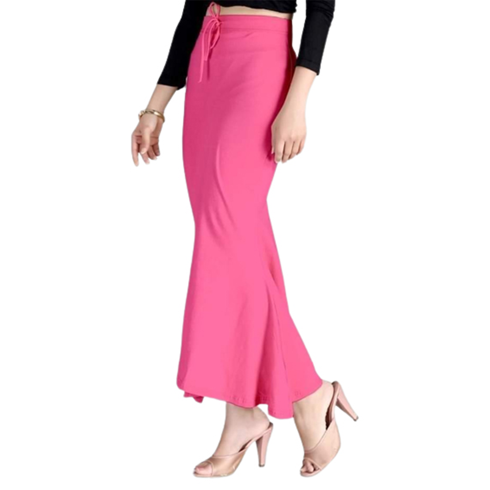Cotton Fish Cut Petticoat for Women - Pink - TP-60