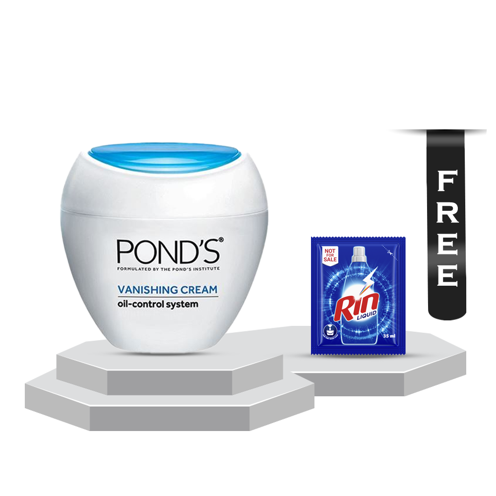 Ponds Vanishing Cream - 50gm With Rin Liquid - 35ml Free