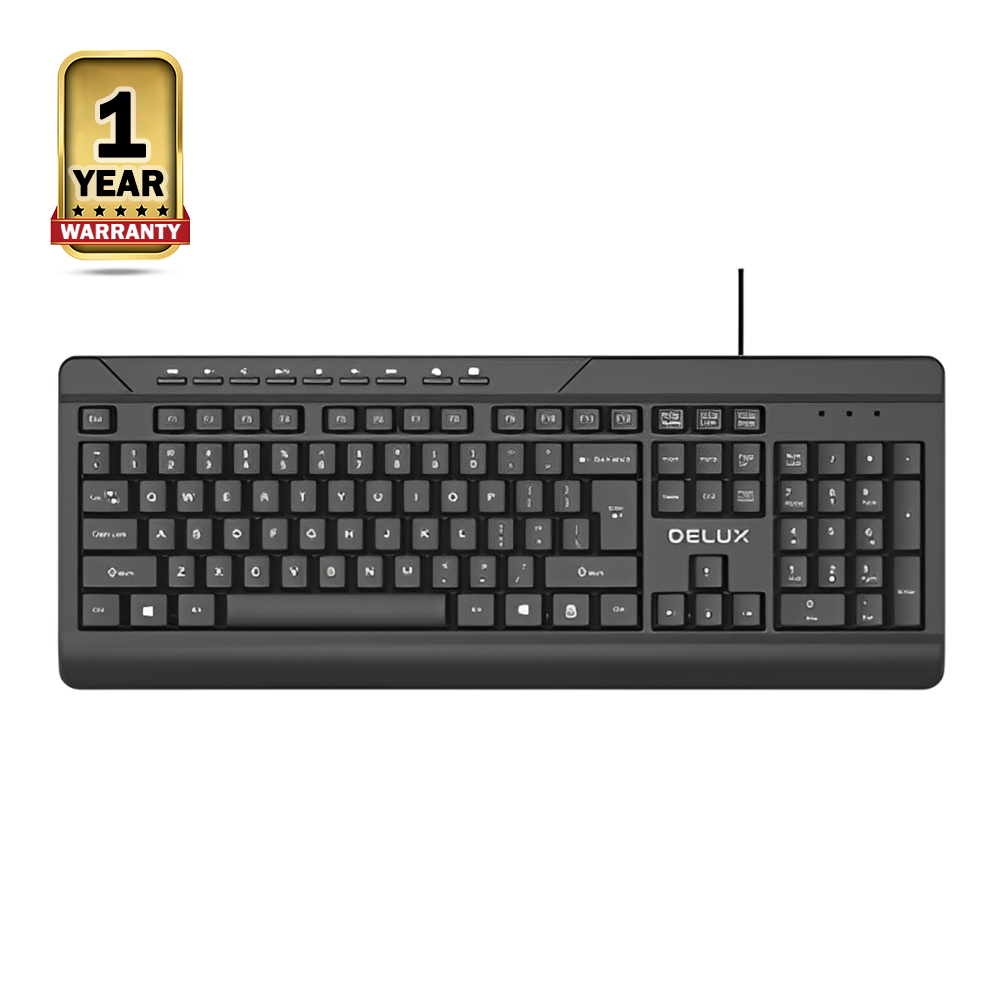 Delux K7010 Wired Office Usb Keyboard Black