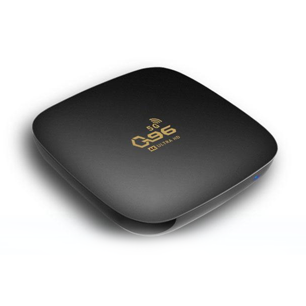 Q96 4K Ultra HD Mini Smart Android 10.0 TV Box - Black