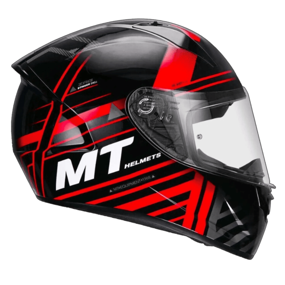 MT Full Face Bike Helmet - Red and Black