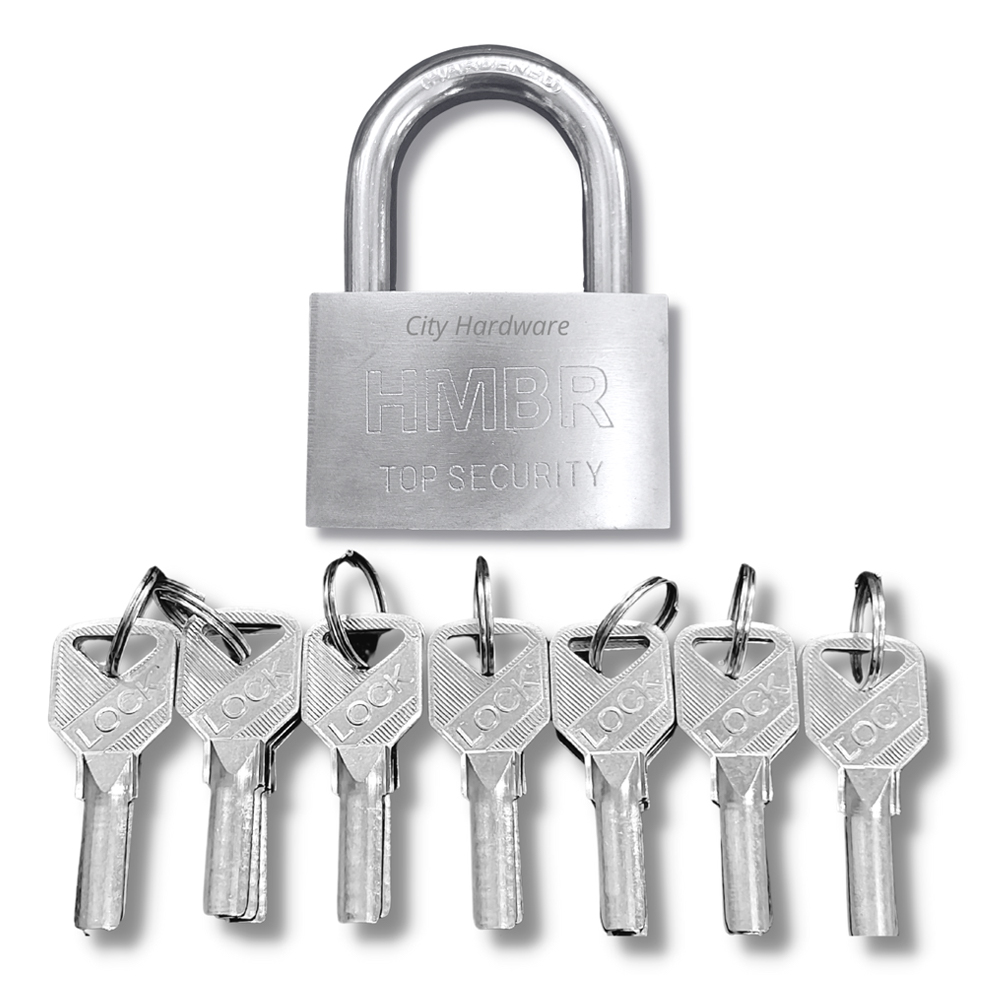 70mm Padlock With 21 Keys - Silver