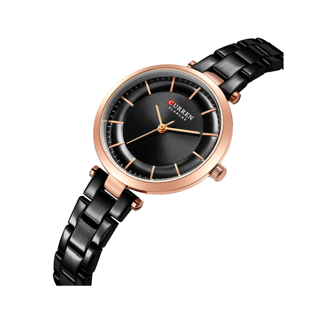 Curren 9054 Elegant Bracelet Watch For Women - Black and Golden