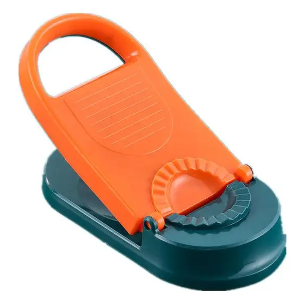 Dumpling and Pitha Maker Dough Pressing Mold - Orange and Blue