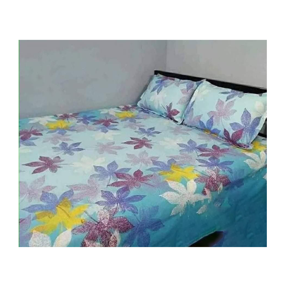King Size Cotton Panel Bedsheet Nt 58 Multicolor
