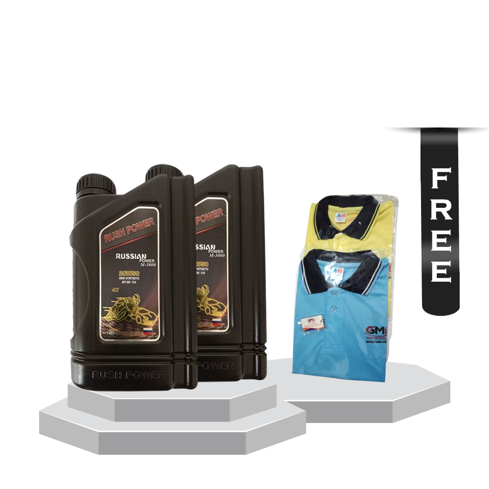 Buy 4pcs Rush Power M-3000 20W50 Semi-Synthetic Engine Oil - 1 Litre ...