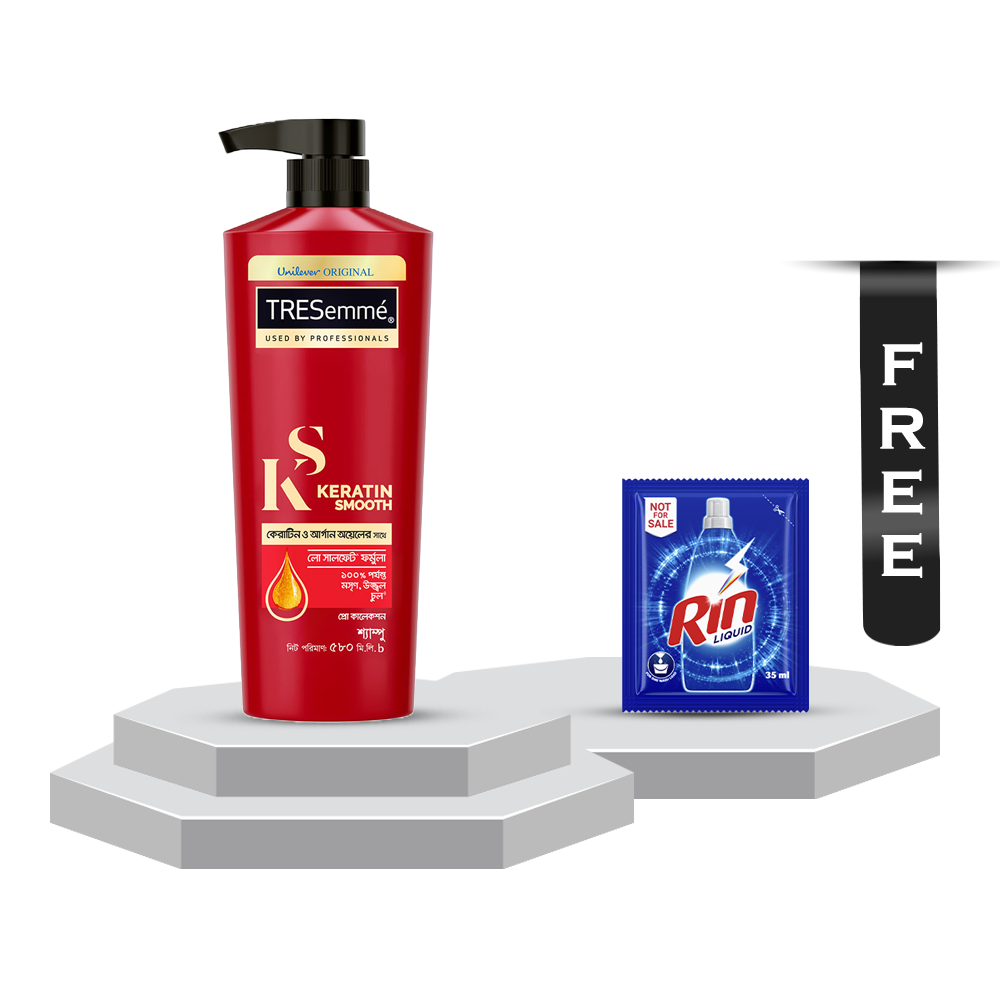 Tresemme Keratin Smooth Shampoo - 580ml With Rin Liquid - 35ml Free ...