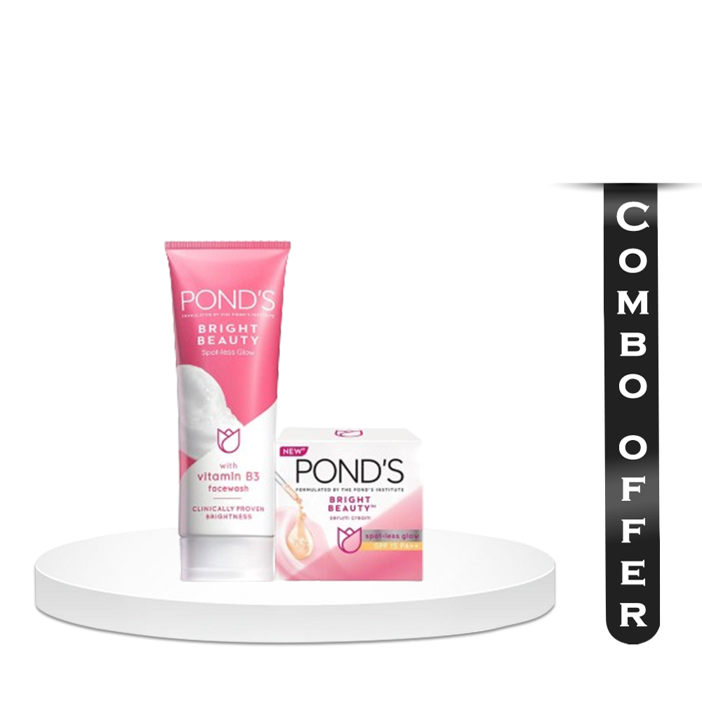 Combo of Pond's Bright Beauty Spot Less Glow Vitamin B3 Face Wash - 100 ...