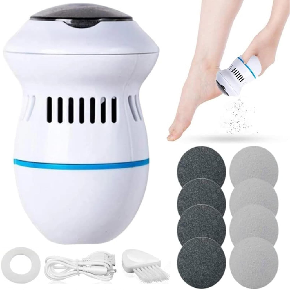 Rechargeable Dead Skin Callus Remover for Foot Grinder - White