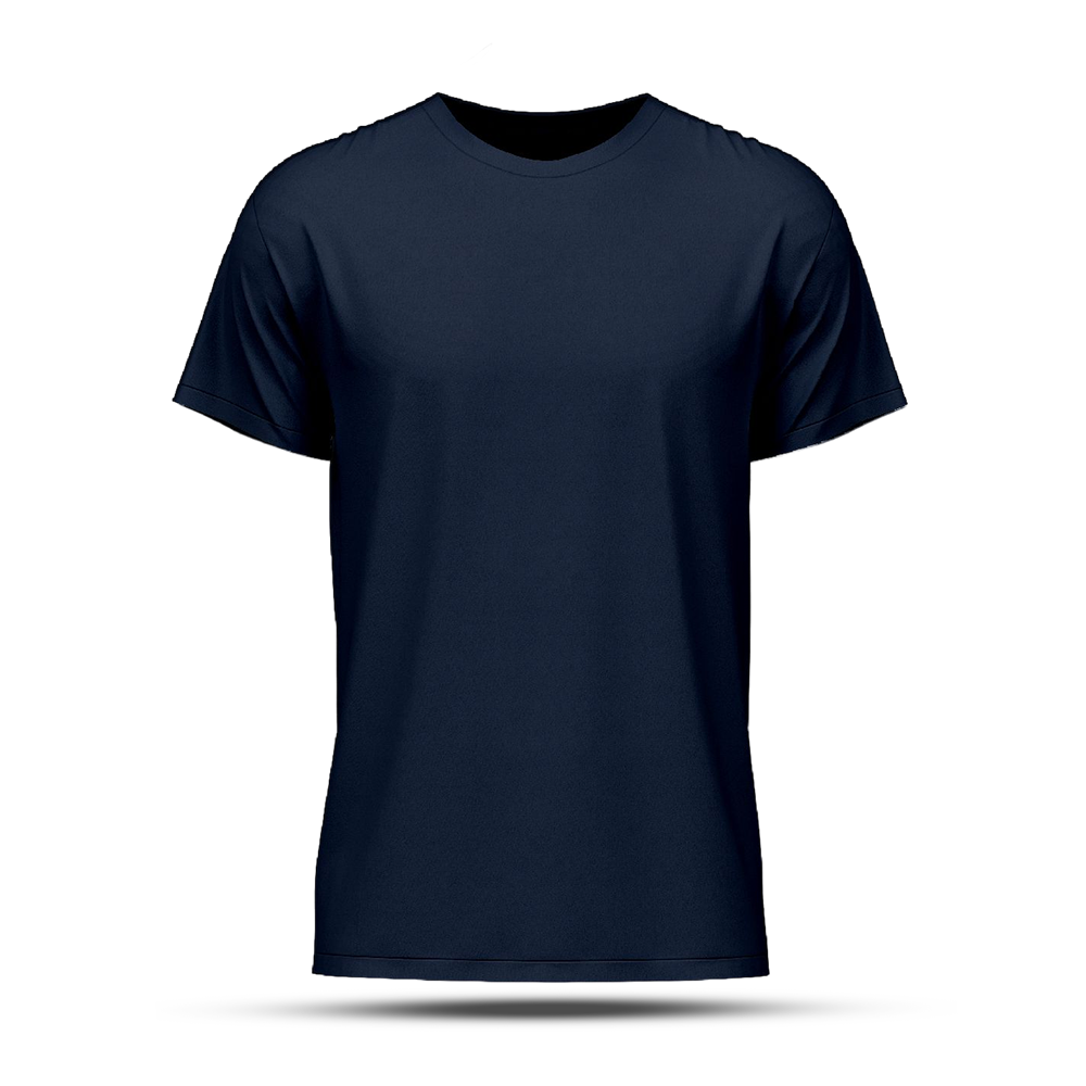 Tempire Cotton Half Sleeve Round Neck T Shirt Solid Navy