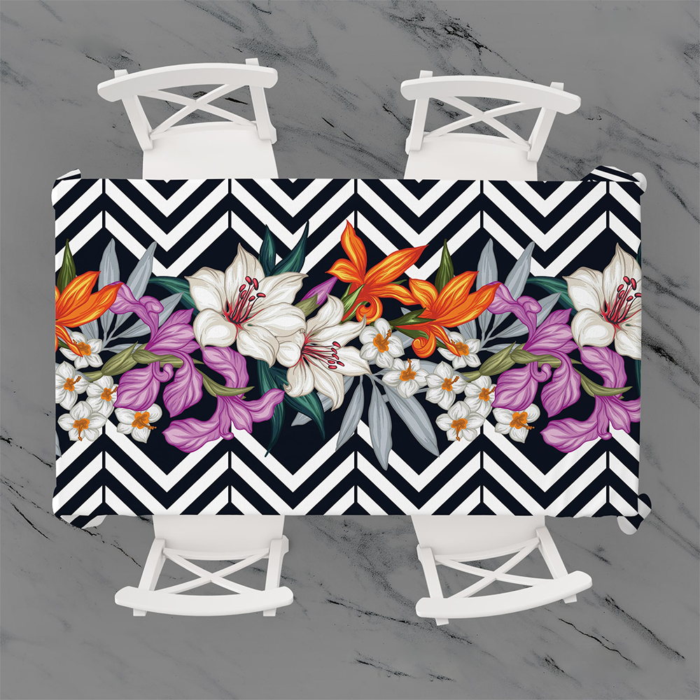 Oxford Fabrics Stitch Around Table Cloth - 90-57 Inch - Multicolor - TC ...