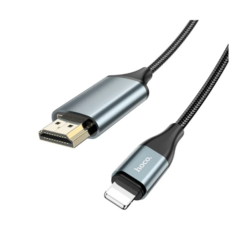 Hoco UA15 Lightning to HDMI Cable - 2 Meter - Silver
