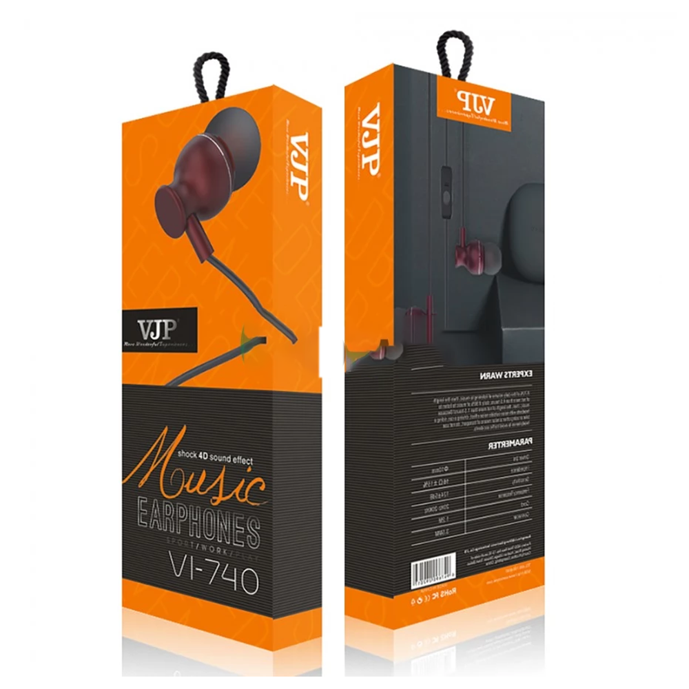 VJP VI-740 Wired Headphone - Black