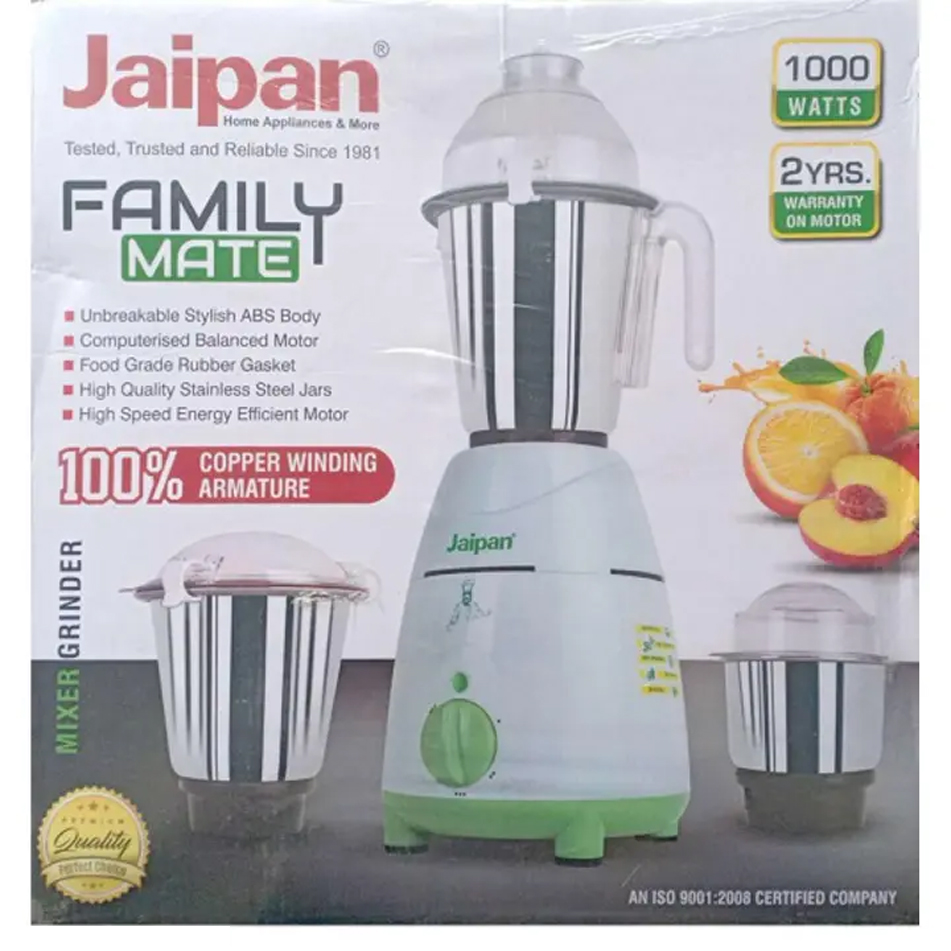Jaipan Mixer Grinder 1000W - Silver