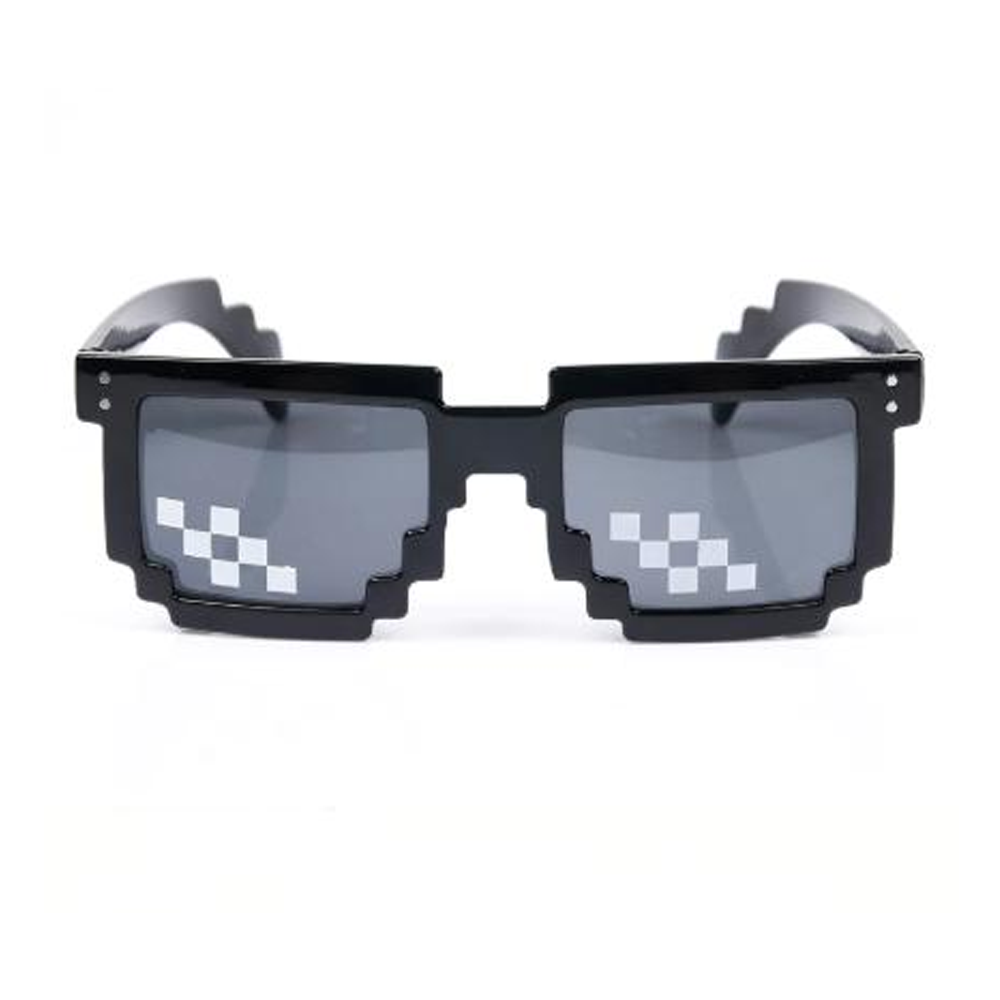 Thug Life Mosaic Pixel Sunglasses Black