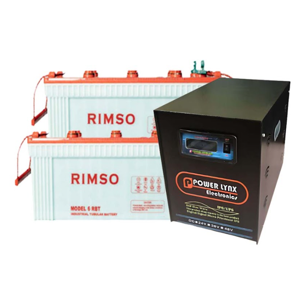 Combo of POWER LYNX DSP Sine Wave Digital 1600 VA IPS With Rimso 6BRT ...