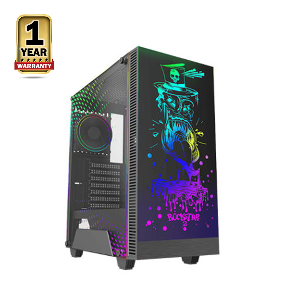 Gamemax Rockstar 2 ATX Mid Tower PC Gaming Casing - Black