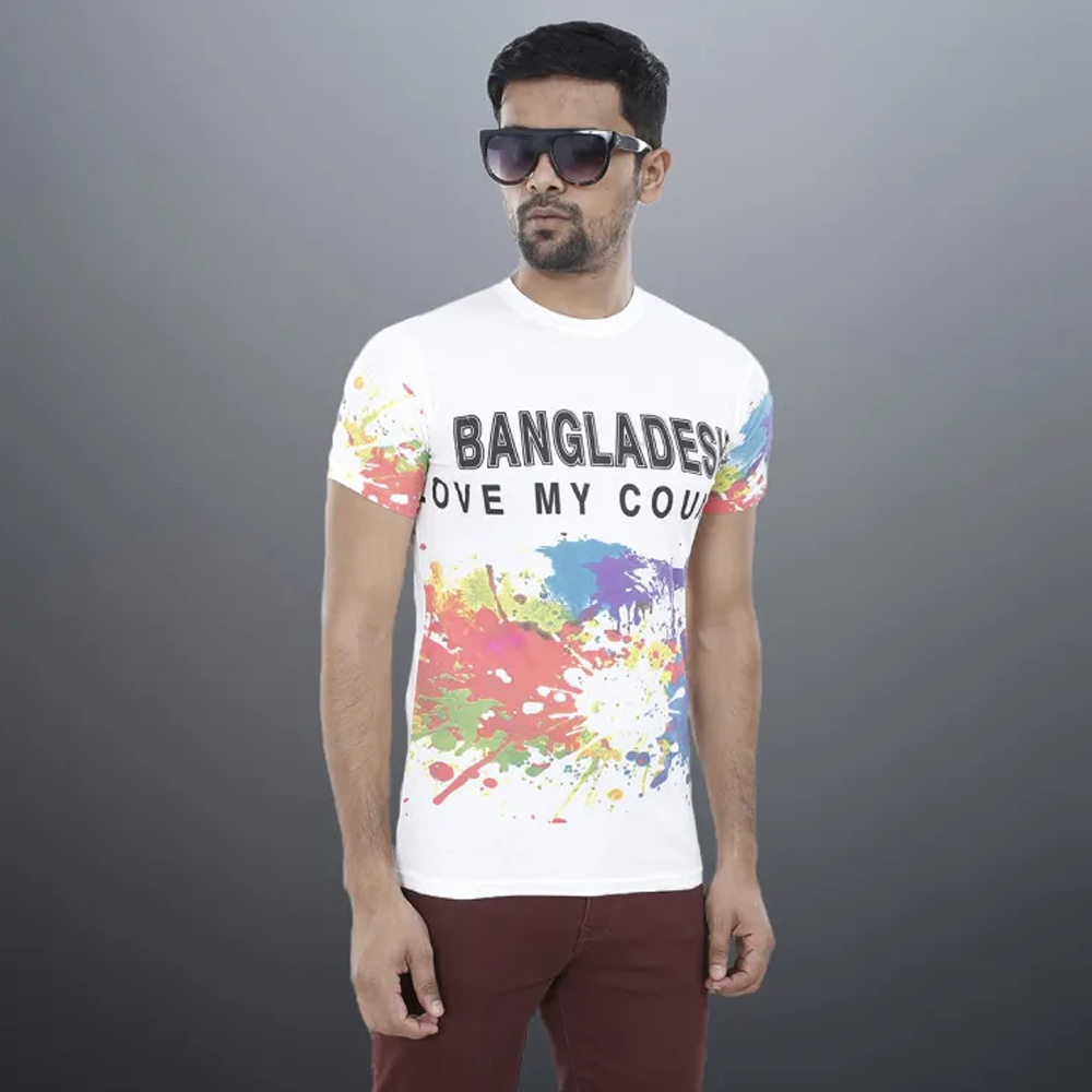 Cotton Half Sleeve T Shirt For Men Multicolor