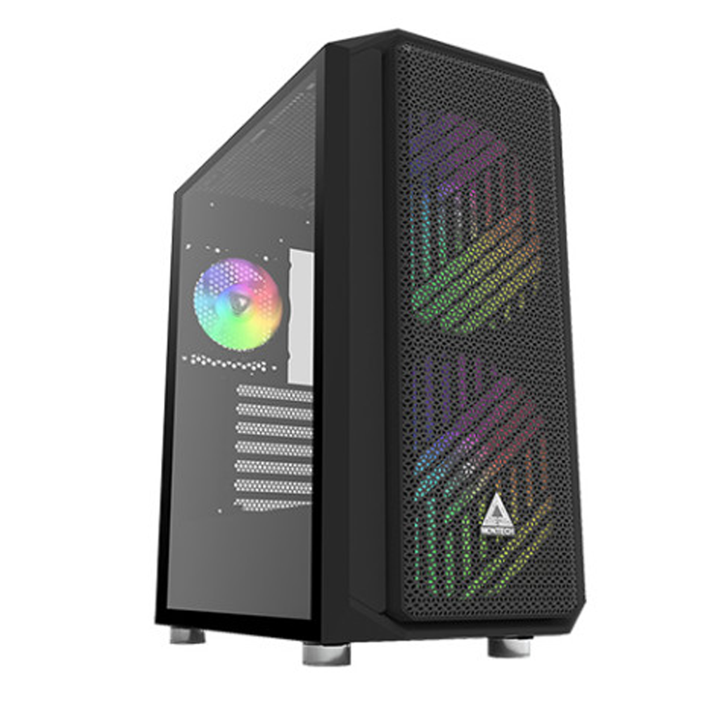 Montech Air X ATX Mid Tower Super High Airflow Gaming Case - Black