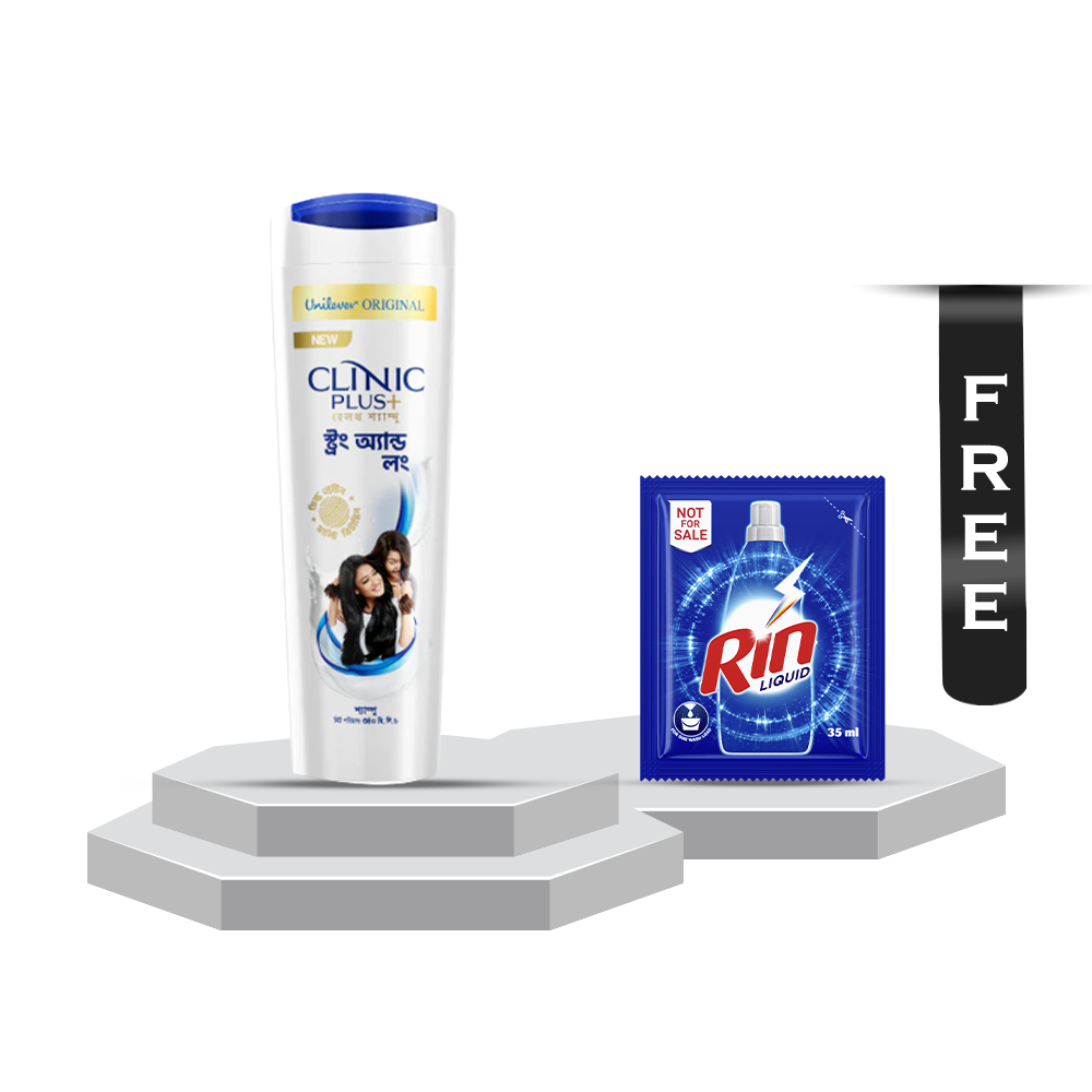 Clinic Plus Strong and Long Health Shampoo - 340ml With Rin Liquid ...