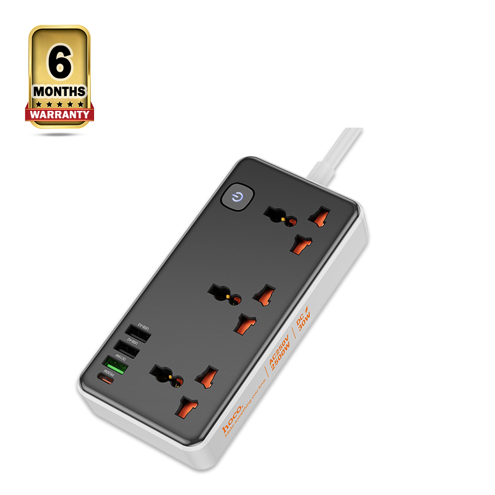 Hoco AC8A 1C3A 3-Position Socket Multiplug - 2500W