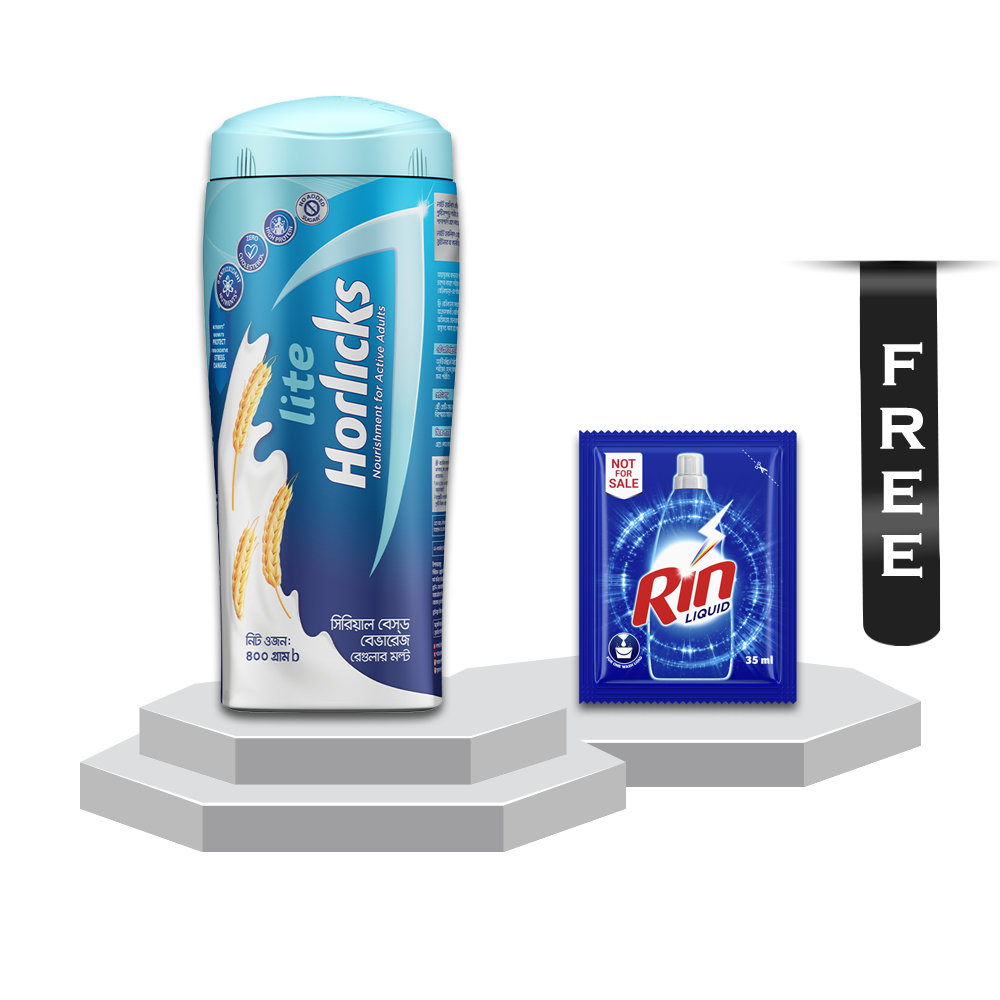 Horlicks Lite Health and Nutrition Drink JAR - 400gm With Rin Liquid ...