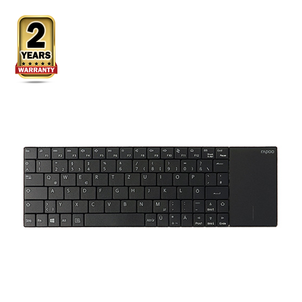 Rapoo E2710 Wireless Touchpad Keyboard - Black