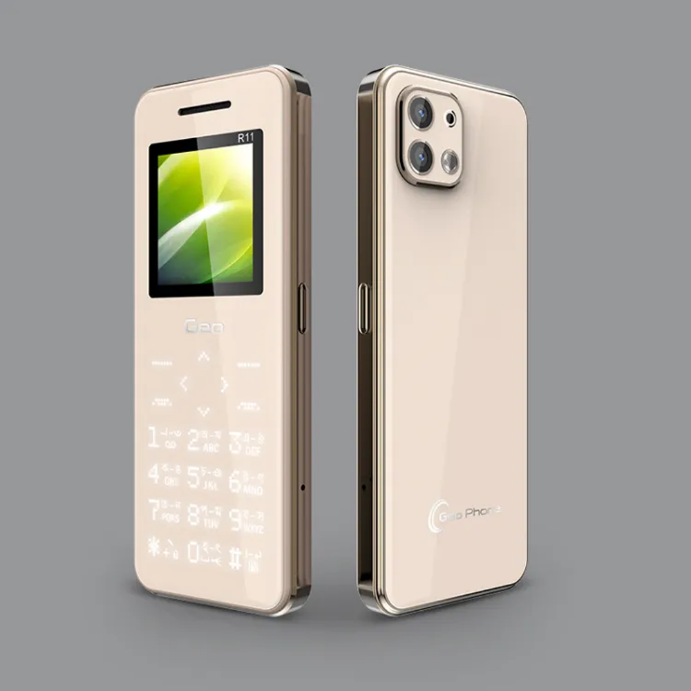 Geo R11 Ultra Slim Touch Keypad Feature Phone - Golden