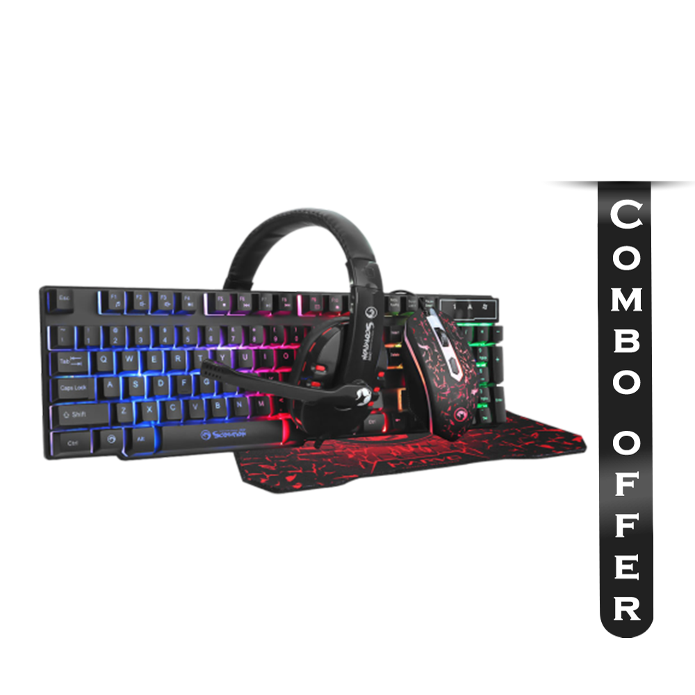 MARVO Scorpion CM370 4-IN-1 Gaming Starter Combo Kit - Black