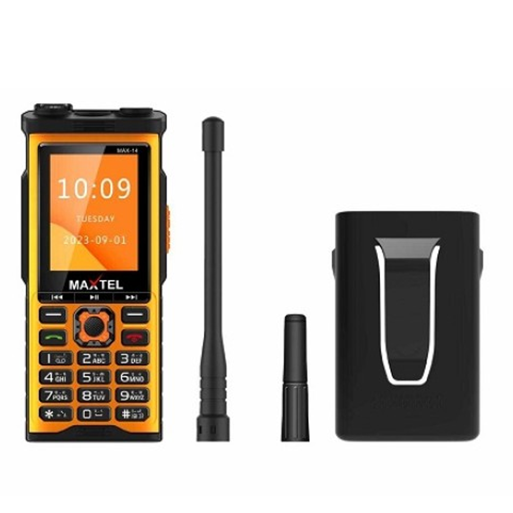 Maxtel Max-14 Dual Antina Power Bank Feature Phone - Green Black