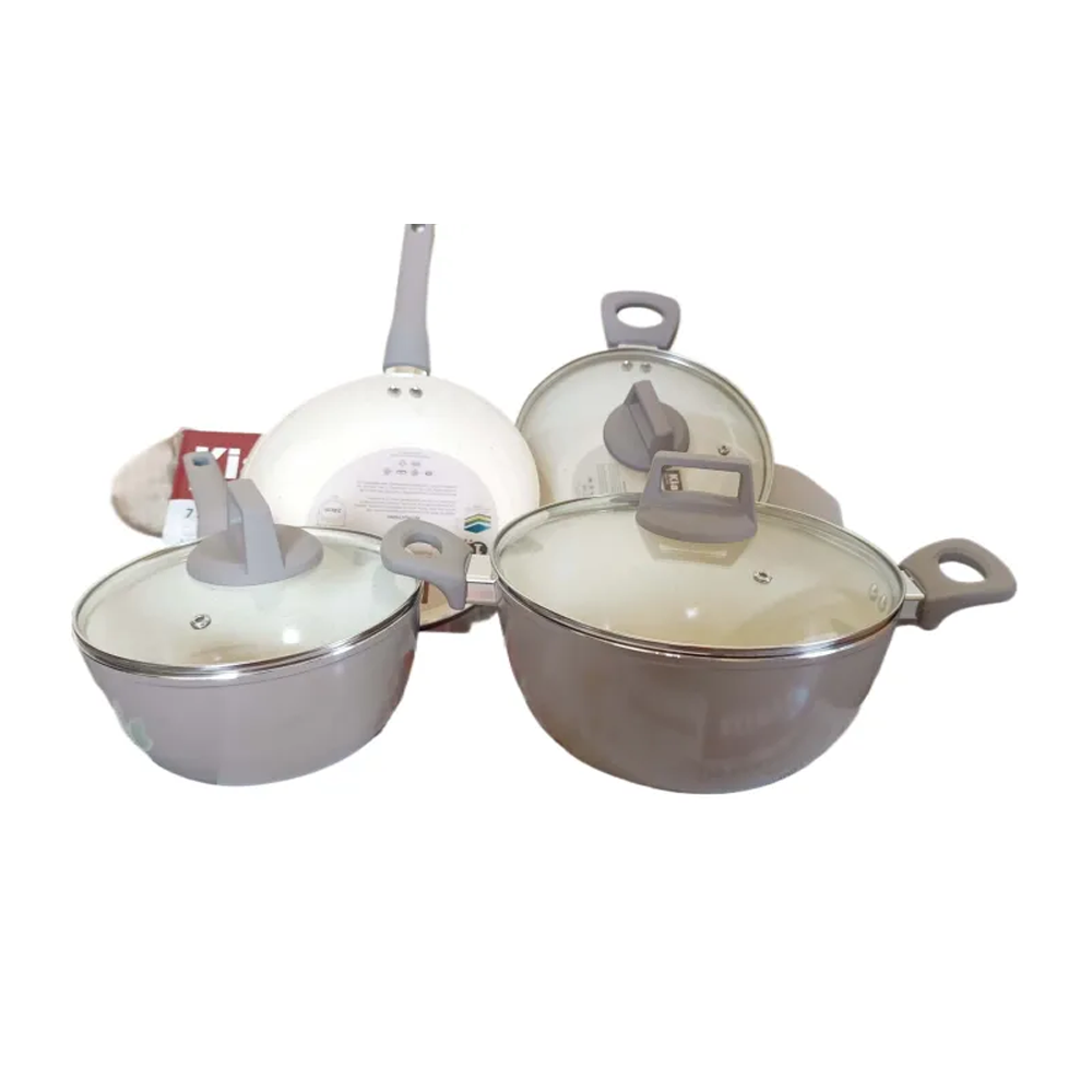 Set of 7 Pcs Kiam Non-Stick Ceramic Coating Granite Cookware Set ...