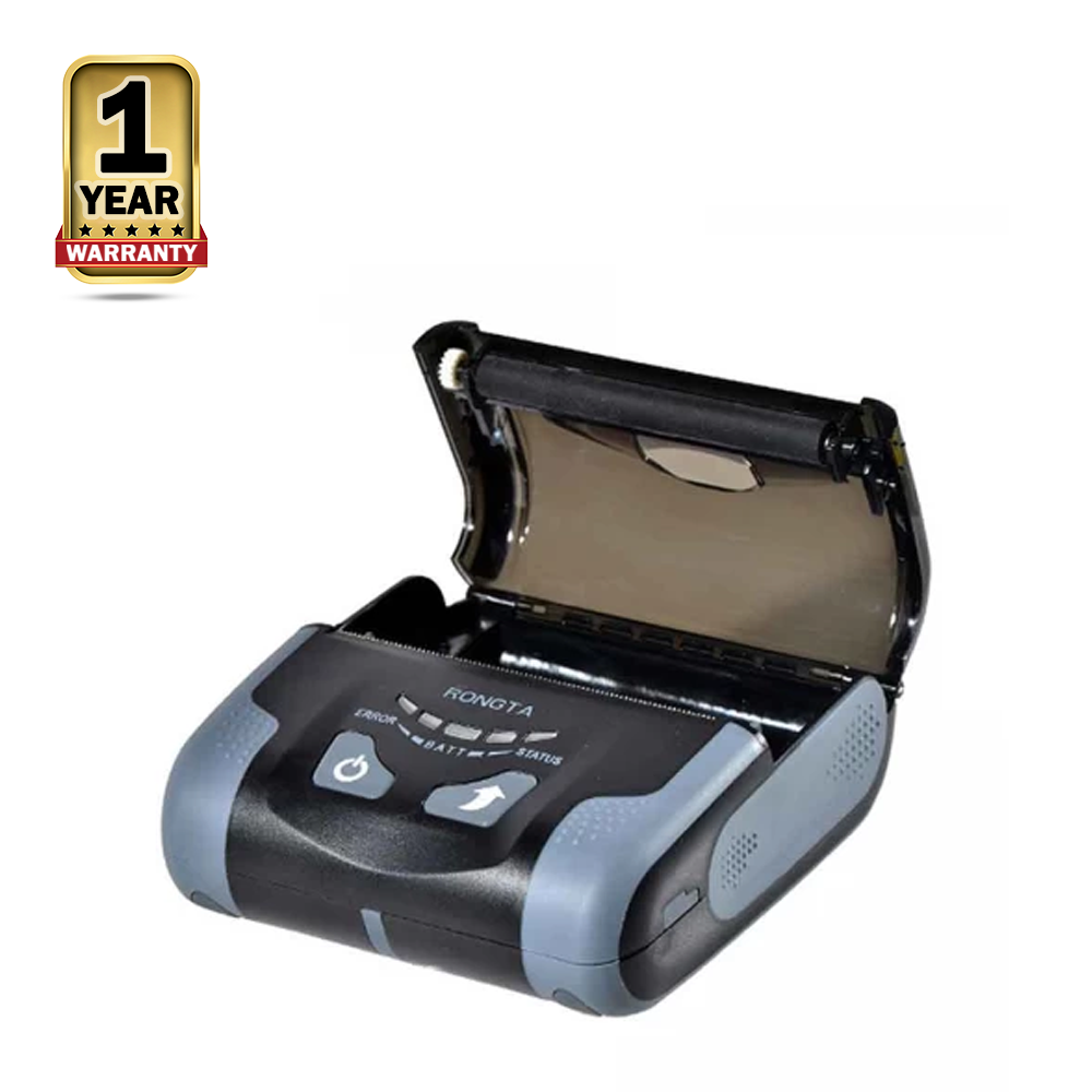 Rongta RPP300BU Portable Mini 80mm Pocket Mobile POS Thermal Receipt Printer - Gray And Black