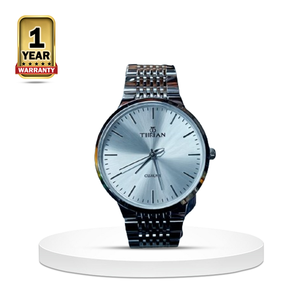 Titan B2827 Stainless Steel Analog Wrist Watch For Men Silver