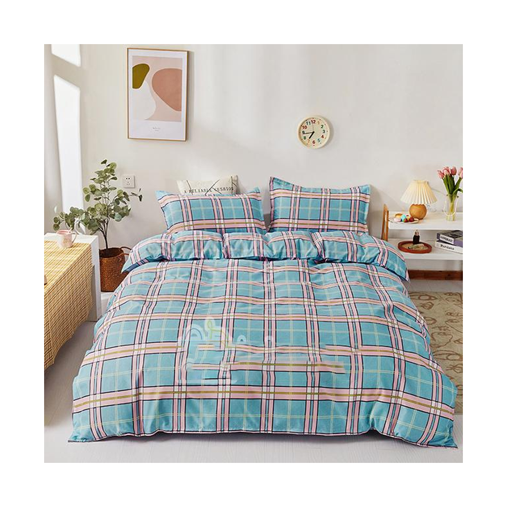 Aloe Cotton King Size Classic Square Box Bed Sheet Cover - 4 Pcs Set ...