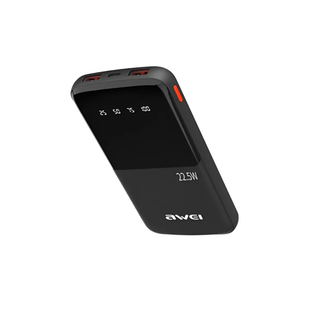 AWEI P10K Fast Charging Digital Display Power Bank - 22.5W - 10000mAh