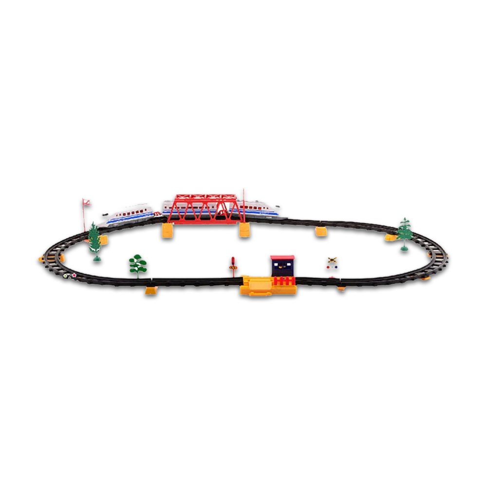 Battery Operated Big Size Simulation Bullet Train With Tree - 39 Pcs ...